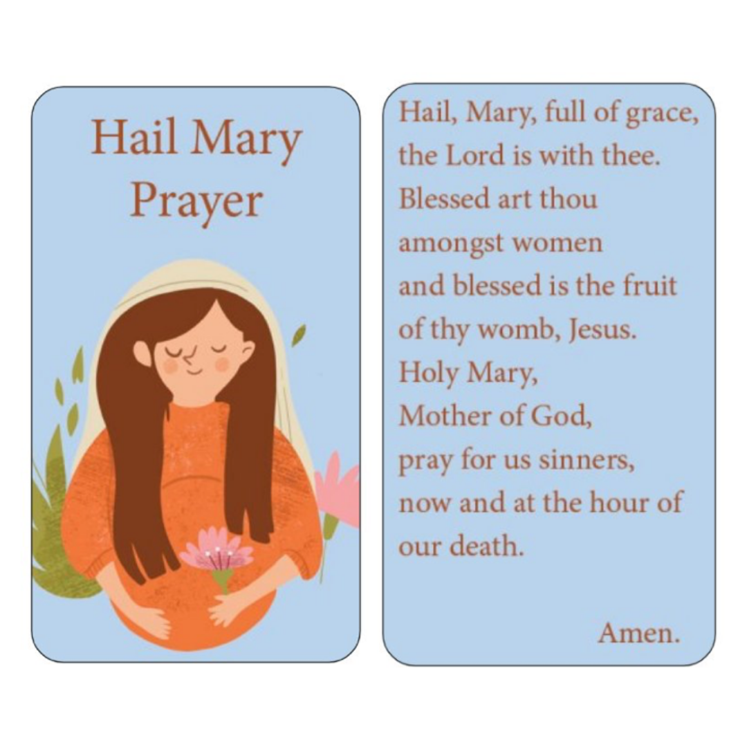Hail Mary Prayer Card | Little Saint Stories