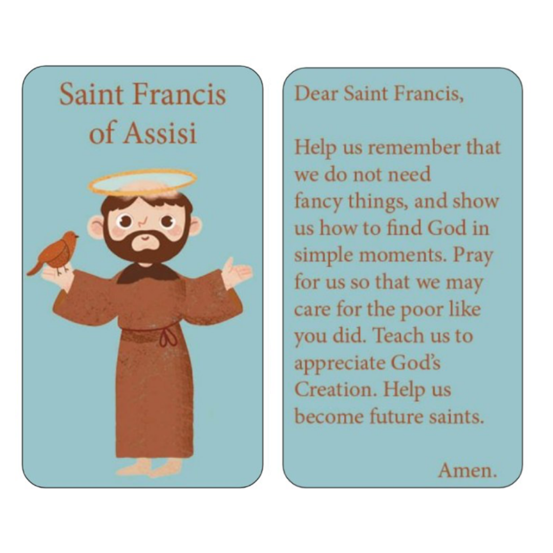 Francis of Assisi Prayer Card | Little Saint Stories